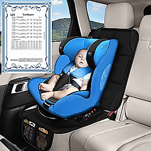 Panpany Car Seat Protector for Child Car Seat 2 Pack: Non-Slip Thickened seat Back Protector not Leave Imprint with Extra 4 Large Storage Pockets, carseat seat Protectors for Kids and Pets