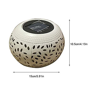 BWWNBY Solar Table Lantern, Outdoor Waterproof Dancing Flickering Flame Solar Powered LED Light, Desktop Decorative Lamp Auto On/Off Lighting Dusk to Dawn for Garden Pathway Yard Patio