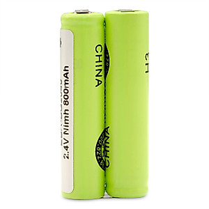 Exell Battery 2.4-Volt Nickel Metal Hydride Razor Battery, EBR-BG2040, 800 mAh, Batteries for Electric Shavers