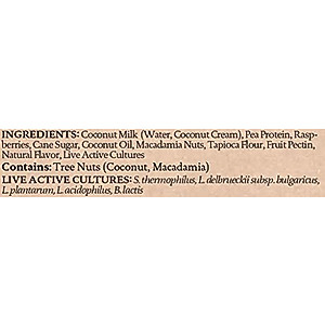 siggi's Plant-Based Coconut Blend, Raspberry, 5.3 oz. Cup – Single Serving Dairy Free Snack, More Protein Than Sugar