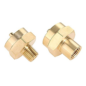 HZ-MONSTAR 1LB Propane Gas Bottle Refill Adapter kit, Including 1/4" NPT Female Tank Brass Fitting and 1/4" Male NPT Thread, Grill Stove Connector