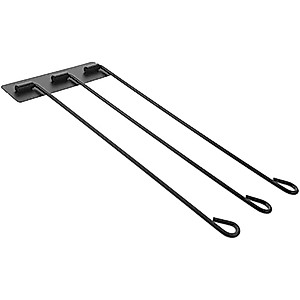 Hemoton with Mount Free Home Black Stainless Rotation Arms Saving Rotary No Bar Towel Nail Rack Storage Swivel Mounted Punch Arm Space Steel Hanger Kitchen Hand Organizer Racks Swing