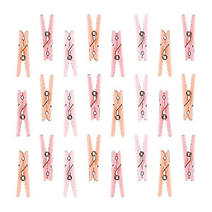 Clothespins Favors Multi Pink Plastic Clips - 1.37" x .37" (12 Packs of 24) - Perfect for Events, Parties & Crafts - 288 Ct.