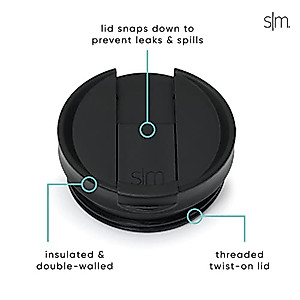 Simple Modern Travel Coffee Cup with Lid and Handle | Reusable Insulated Stainless Steel Iced Coffee Mug Cold Brew Tumbler and Tea Cup Cupholder Friendly | Scout Collection | 18oz | Graphite