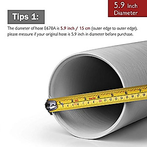 TURBRO Portable Air Conditioner Exhaust Hose, 5.9 Inch Diameter Counter Clockwise, 78 Inch Length