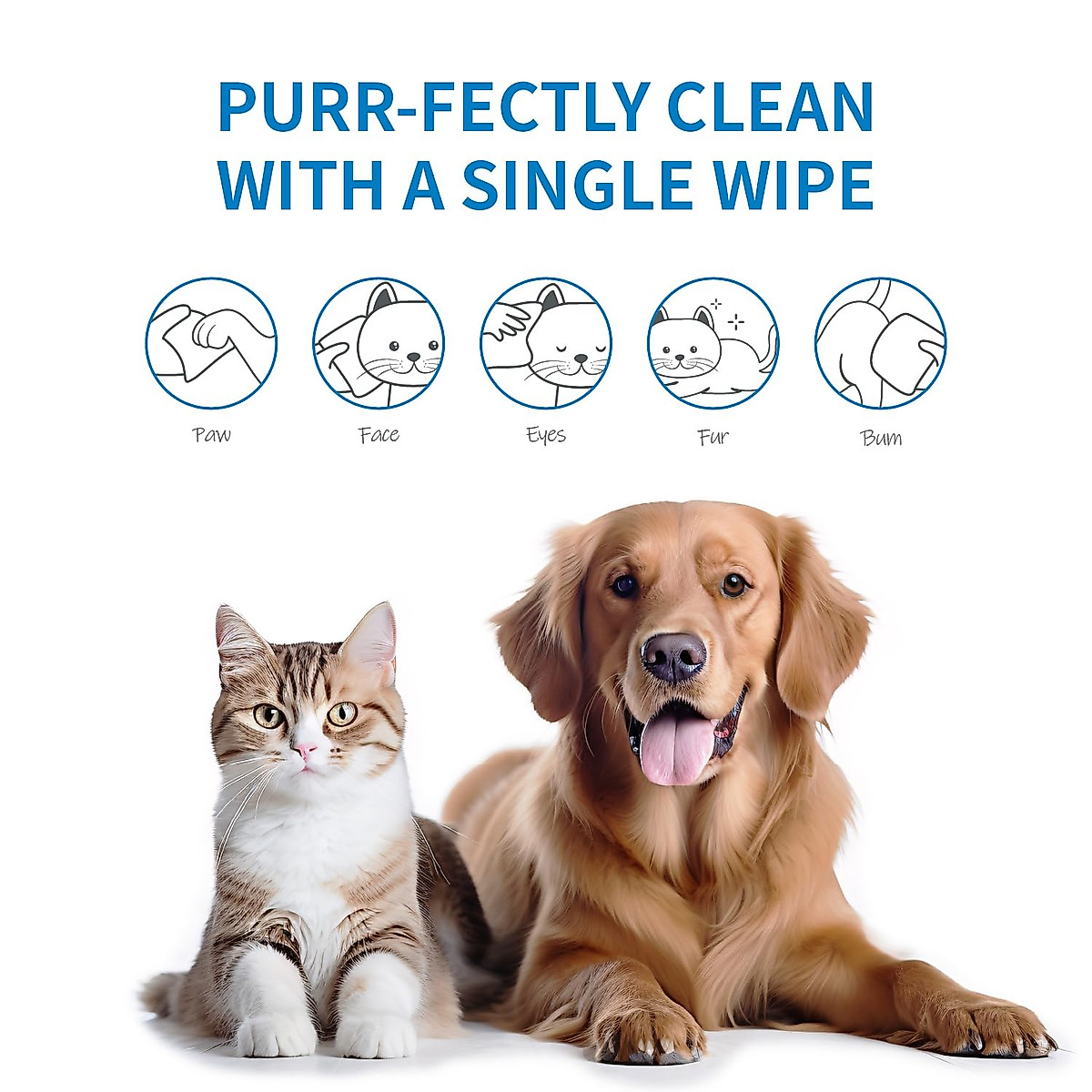 Mooncat Unscented Cat&Dog Wipes | Plant-Based Cat&Dog Grooming Supplies From Eye to Paw | Thick&Moist Cat&Dog Ear&Butt Cleaner | Allergy Relief | Deodorizing Dog Shampoo for Grooming Bath | 400 Counts