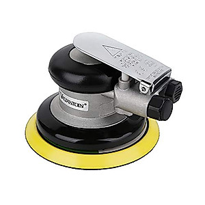Valianto 5" Air Random Orbital Sander, Dual Action Pneumatic Orbit Orbit Polisher Pro Grinding Sanding Tools Silver