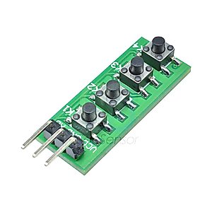 3-12V KC11B04 4 Key Analog Buttons AD Keypad Board ADC Port Keyboard for Arduino UNO MEGA2560 Breadboard