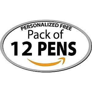 Ballpoint Soft Touch Personalized Ink Pens with Stylus Tip - The Jewel - Click action - Custom - Black writing - Printed Name - Imprinted - Your Logo/Message - FREE PERZONALIZATION (Assorted Colors)