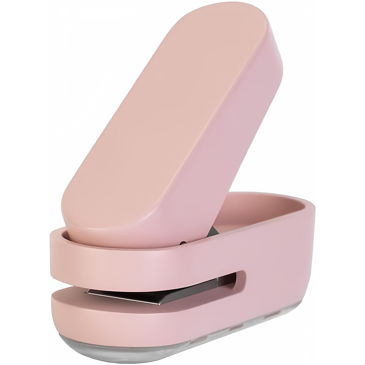 Mini Small Hole Puncher Pink Color, 10 Sheet Paper Hole Puncher Capacity Single Hole Puncher for Office Use Or Gift for Students (Pink)