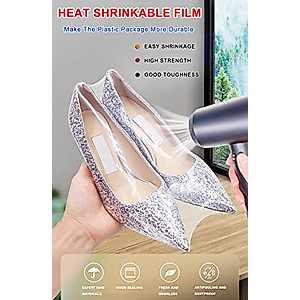 Shrink Wrap Bags - Mlooog 100pcs Clear Heat Shrink Wrap Professional Protection Against Aging and Dust - PVC Shrink Wrap Bags 11x18 Inches