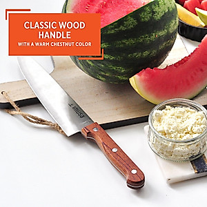 Imusa Knife, 8 Inches, Silver/Wood