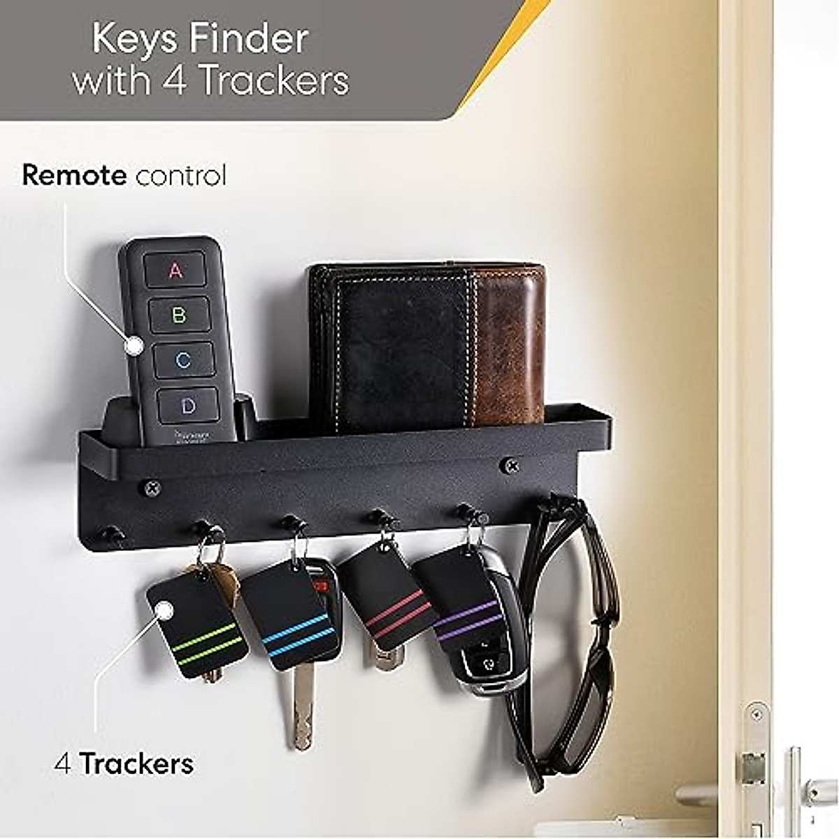Key Finder Anti Lost Tag Beeper trackers - Locator to Find Lost TV Remote Control, Keys, Purse, Pets - Quick Finder Keychain Tracker Tags - Find Your Belonging Items Quickly