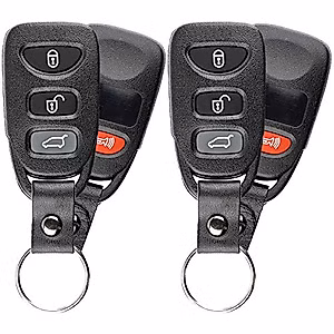 KeylessOption Keyless Entry Remote Control Car Key Fob Strap for Kia Sorento Rondo PLNHM-T011 (Pack of 2)