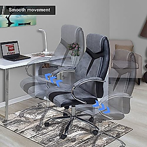 U'Artlines Abstract Collection Home Office Chair Mat for Hardwood Floor Anti-Slip Desk Chair Mat Non-Curve Floor Protectors for Rolling Chairs (Aahus, 36" X 48")