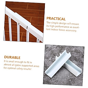 Toyvian 18 Pcs Safety Door Reinforcement Slot Baby Gate Parts Fence Accessories Dog Gate Groove Baby Door Gate Baby Gate Reinforcement Gate for Stairs PVC Door Pet White Child
