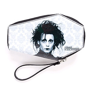 Edward Scissorhands Fleur De Lis Zip Around Coffin Wallet Wristlet Clutch