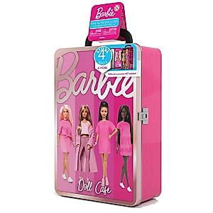 Barbie Metal Toy Storage Case Store it All - Compatible with other Dolls, for Kids Girls Ages 3 and Up, BBDS6