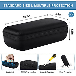 NICEPRING ROG Ally Handheld Case - Rog Ally Case for ASUS ROG Ally and Charger and Accessories - Back Bracket & Cooling Holes Design Waterproof Hard Shell Carrying Case - Handheld & Shoulder Carry
