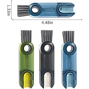 3 in 1 Cup Lid Cleaning Brush Set Multifunctional Bottle Brush Cleaner Tiny Bottle Cup Lid Brush Straw Cleaner Tools Mini Silicone Bottle Cup-Holder Cleaner