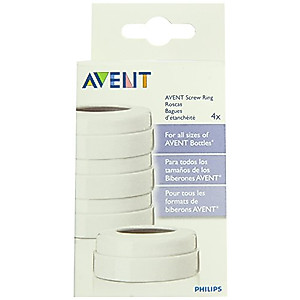 Philips AVENT BPA Free Classic Bottle Screw Rings, 4-Pack