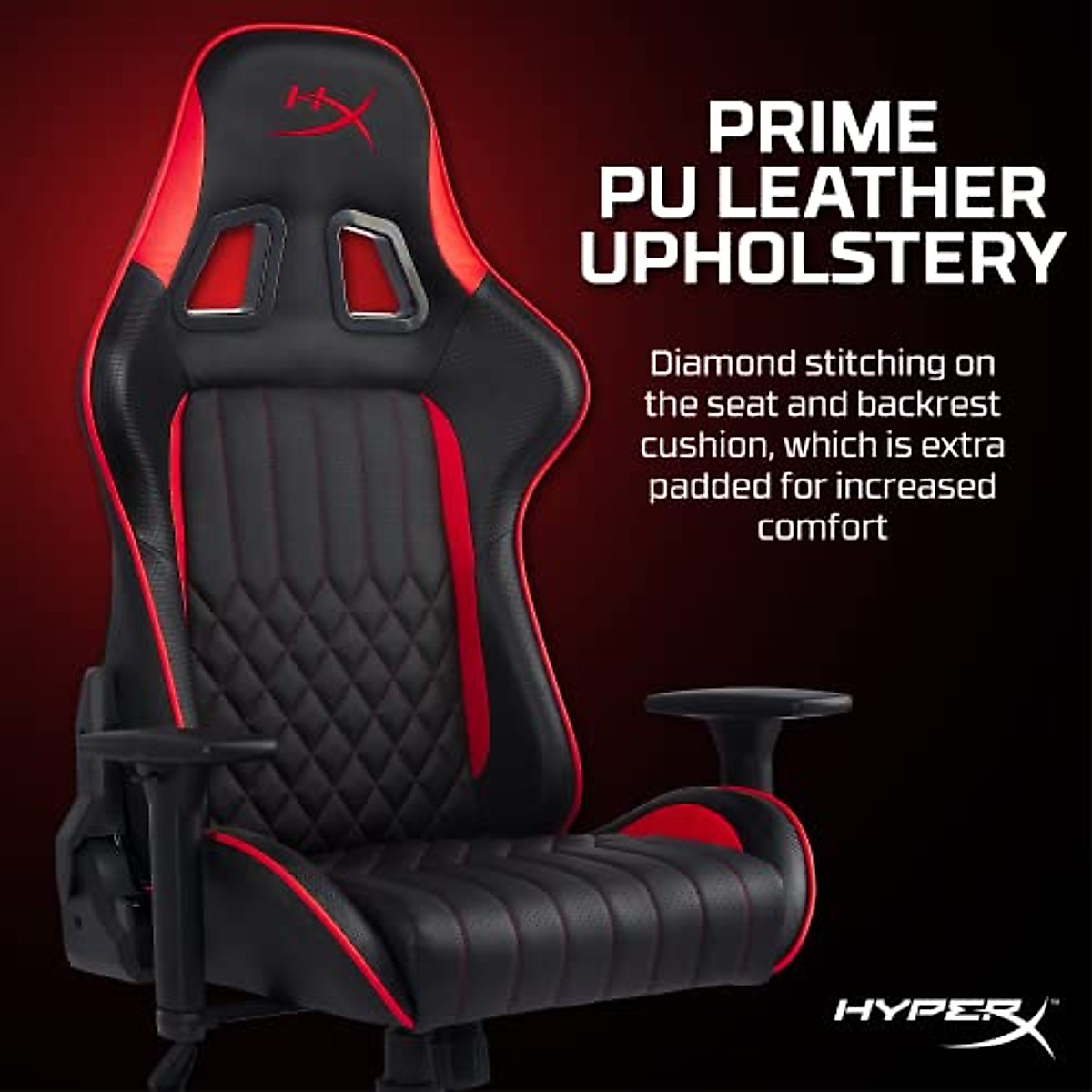 HyperX Blast Core Gaming Chair - Ergonomic Leather Gaming Chair - Kids Chair Gaming - Red Black Gaming Chair - PC Racing Video Game Chair for Kids Adults - Computer Office PC Gamer Chair - Core Chair