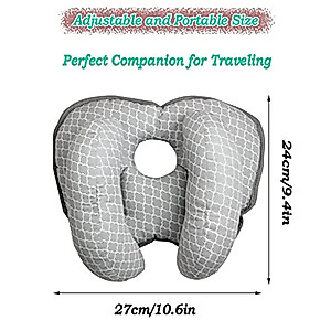 AIPINQI Head Neck Support Pillow, Baby Travel Pillow,Organic Fabric Baby Neck Pillow for Pushchair Stroller Car Seat Soft Travel Pillow for Toddler Adjustable Head Pillow for for Kids Toddler…