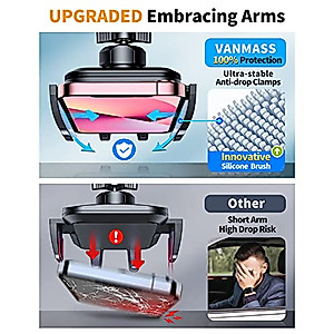 VANMASS 2023 Newest Car Phone Holder Mount [Upgraded Super Suction] Dashboard Phone Holder, Cell Phone Holder Car Dash Windshield Air Vent Stand for iPhone 14 13 12 Pro Max Samsung, Matt Blue