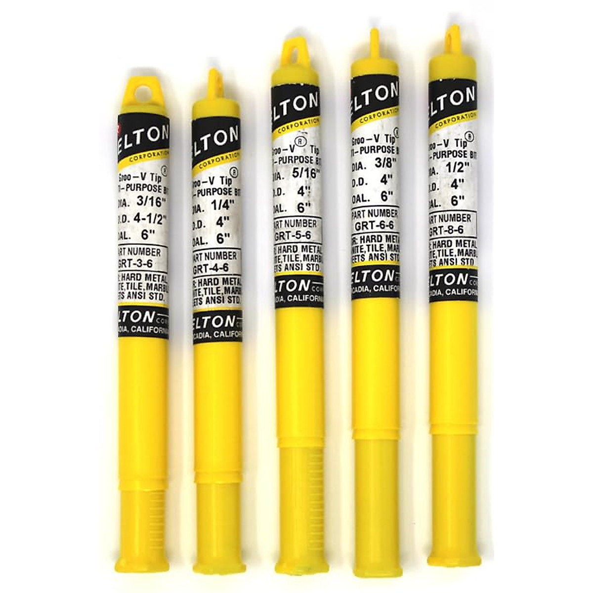 Relton GRT-K5 5-PIECE GROO-V TIP BIT KIT