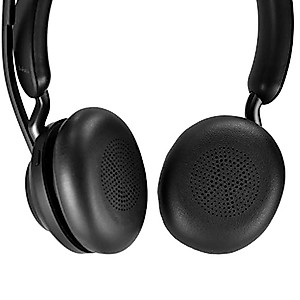 45H Ear Pads - defean Replacement Ear Cushion Cover Compatible with Jabra Evolve2 65 (65MS 65UC USB) / Evolve2 40 (40UC 40MS USB) / Elite 45h On-Ear Wireless Headset,Softer Protein Leather (Black)