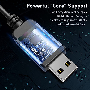 Jsvecip Radar Detector Cable, USB to RJ11 Plug Cable,for Escort Radenso XP Uniden Beltronics Cobra Whistler Radar Detector,Replacement Power Cable for Radar Detectors.(RJ11-6.56ft)