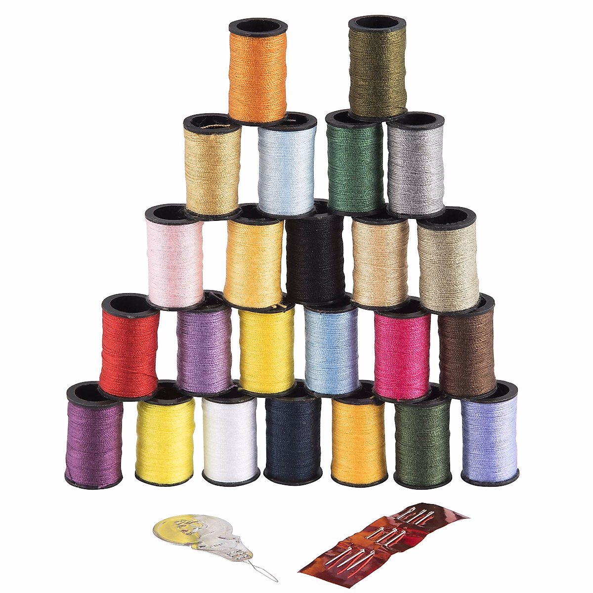 SINGER 00264 Polyester Hand Sewing Thread, Assorted Colors, 24 Mini-Spools