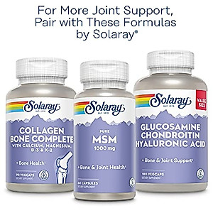 SOLARAY Glucosamine Sulfate 1500 mg, 2 Daily | Healthy Joint Support with Turmeric & Boswellia (60 Serv, 120 CT)