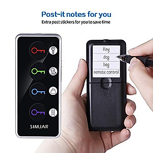 Key Finder with Extra 4 Long Chains & Up to 131ft Working Range in Open Space, Simjar Wireless Remote Control RF Key Finder Locator for Keys Wallet Phone Glasses Luggage Pet Tracker