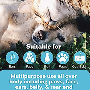 WHOMASS Pet Wipes for Dog and Cat，6" x 8“ Standard Cleans Ears,Face,Paws,Butt,Body and Eye-Multipurpose Grooming Wipes (100 Count)