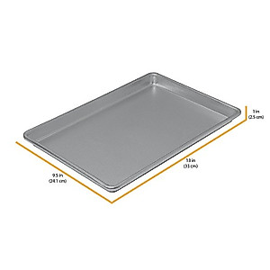 Chicago Metallic Commercial II Non-Stick Small Cookie/Baking Sheet, 12.25 by 8.75, Gray