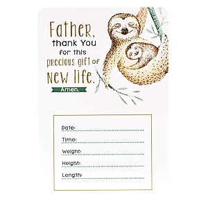 Christian Art Gifts Baby Boy Milestone Photo Prop Cards - Set of Keepsake Cards w/Scripture, Newborn to Month 12, Including Baby’s First Tooth, Haircut, Christmas