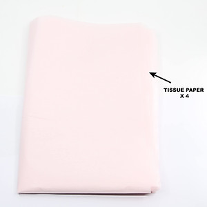 Luxurious Pink Marble & Glitter Gift Bags (4 Packs) - Medium Size 7.75" X 4.3" X 9.6" - Includes 4 Tissue Papers & 4 Cards - Perfect for Valentine's Day, Mother's Day, Bridal Shower, Parties, Weddings, Baby Shower, Anniversaries