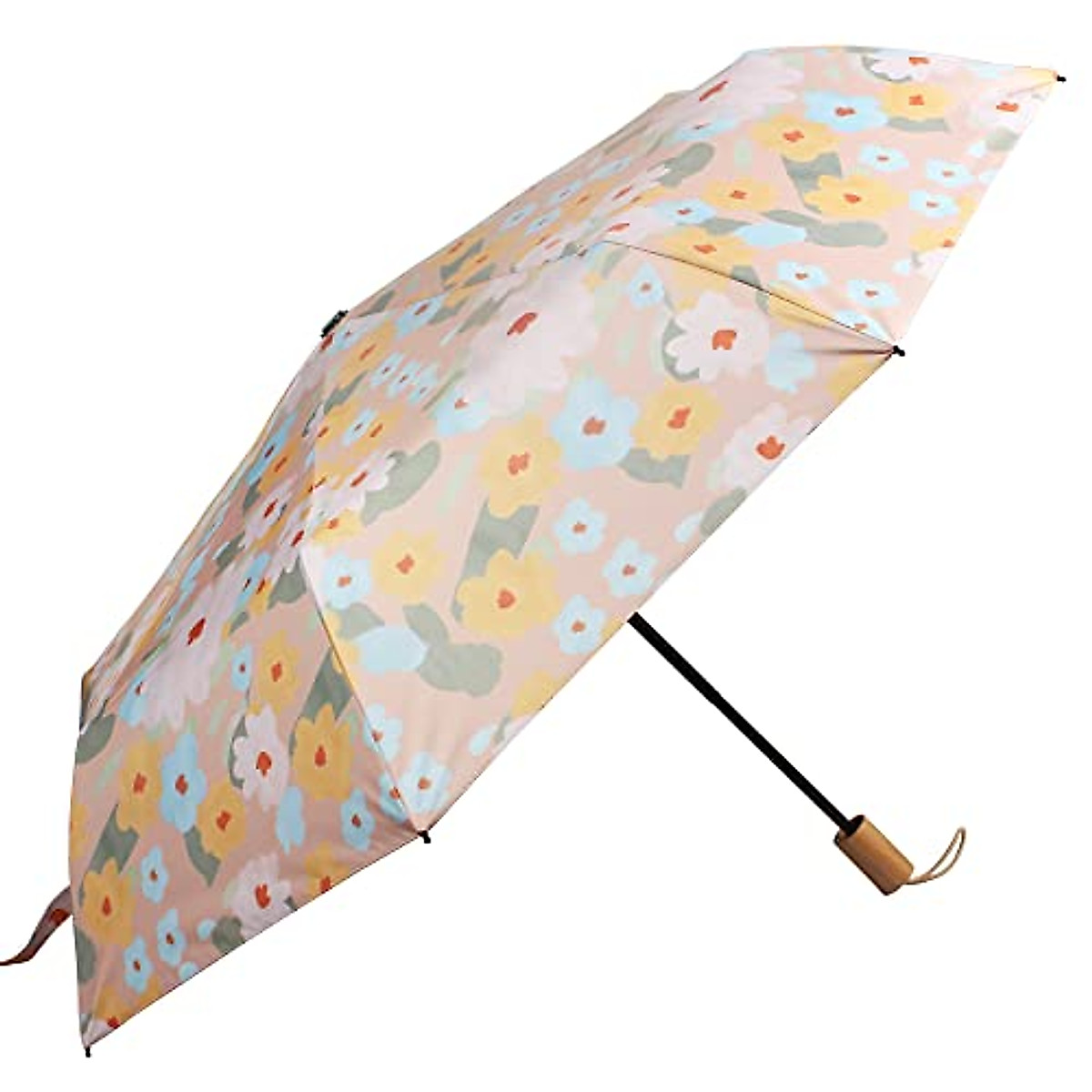 LITAITAI UV Protection Umbrella,Travel Sun Rain Umbrella,Compact UV Umbrella for Sun and Rain,Lightweight & Portable,Windproof Parasol Umbrella UV Protection for Women and Men (Daisy)