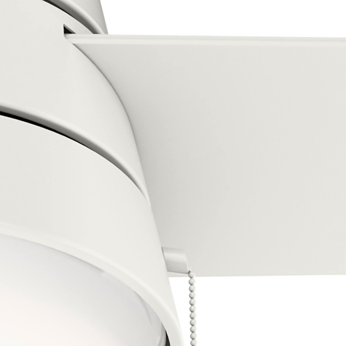 Hunter Fan Company, 50378, 52 inch Aker Fresh White Ceiling Fan with LED Light Kit and Pull Chain