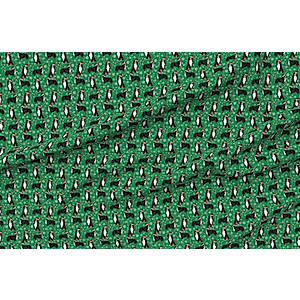 Spoonflower Fabric - Bernese Mountain Dogs Candy Canes Winter Snowflakes Green Christmas Printed on Petal Signature Cotton Fabric Fat Quarter - Sewing Quilting Apparel Crafts Decor