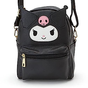 Jeinju Kawaii Backpack Cute PU Bag Shoulder Bag for Girls Anime Mini Backpack Black For Girl Anime Backpack (Black1, One Size)