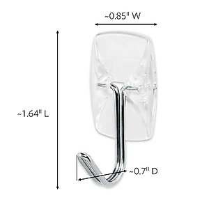Command Small Clear Wire Toggle Hooks, 40 Hooks and 48 Command Strips, Damage Free Hanging Wall Hooks with Adhesive Strips, Adhesive Hooks for Hanging Christmas Decorations, Holds up to 0.5 lb