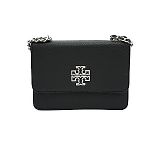 Tory Burch 73505 Black/Stainless Steel Hardware Britten Small Women's Adjustable Shoulder Bag