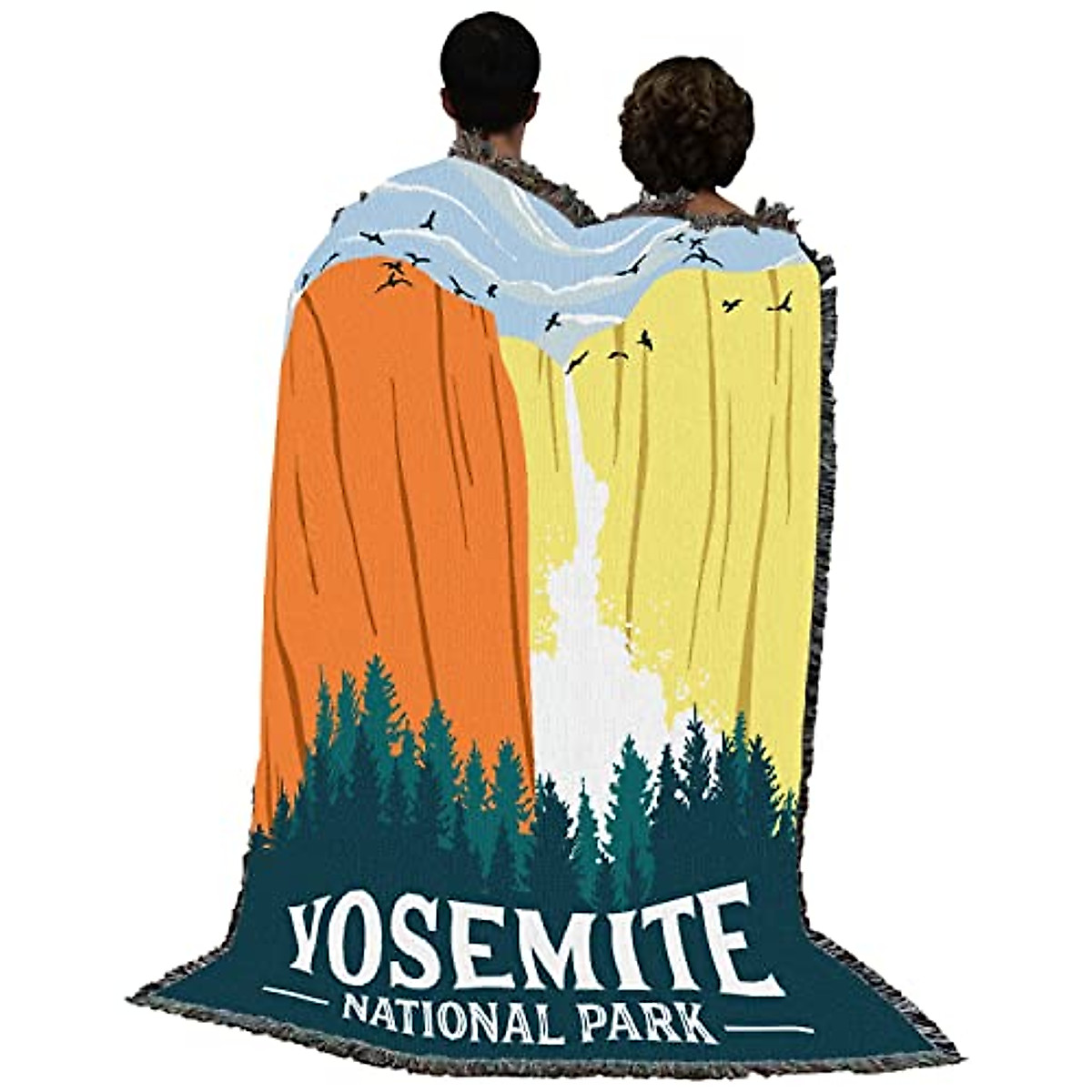 Pure Country Weavers Yosemite National Park Blanket - Gift Tapestry Throw Woven from Cotton - Made in The USA (72x54)