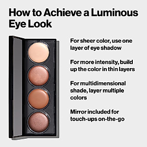 Revlon Crème Eyeshadow Palette, Illuminance Eye Makeup with Crease- Resistant Ingredients, Creamy Pigmented in Blendable Matte & Shimmer Finishes, 710 Not Just Nudes, 0.12 Oz