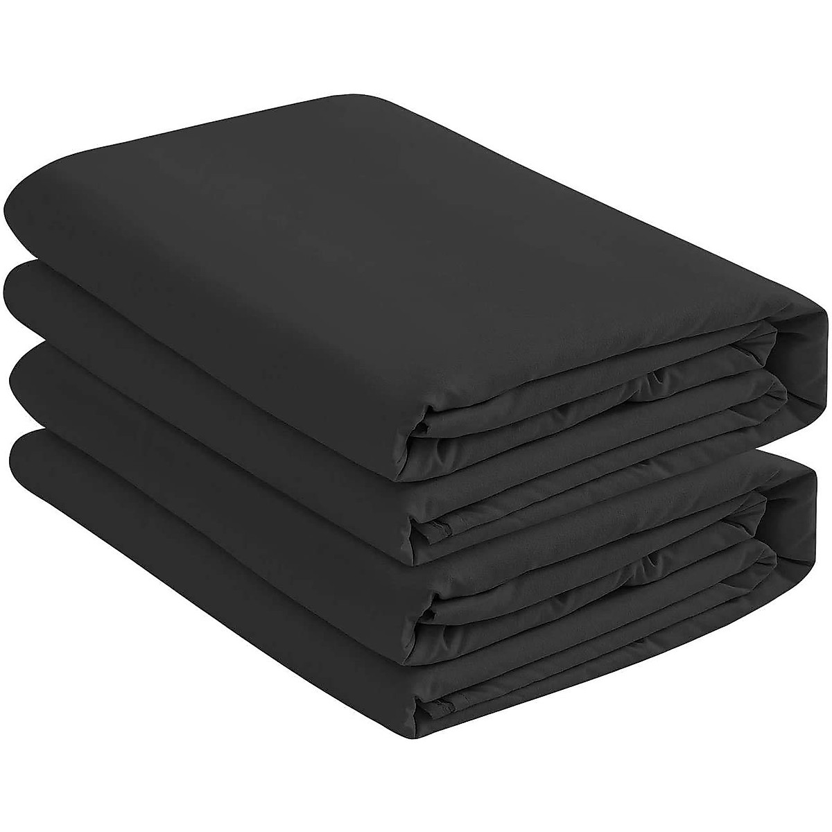 Knit Jersey Cotton Rich 2 Twin XL Fitted Bed Sheets (2-Pk) Twin Extra Long, 15 Deep Pocket, 39 x 80 Great for Dorm Room, Hospital and Split King Dual King Dual Adjustable Beds (Melange Black)