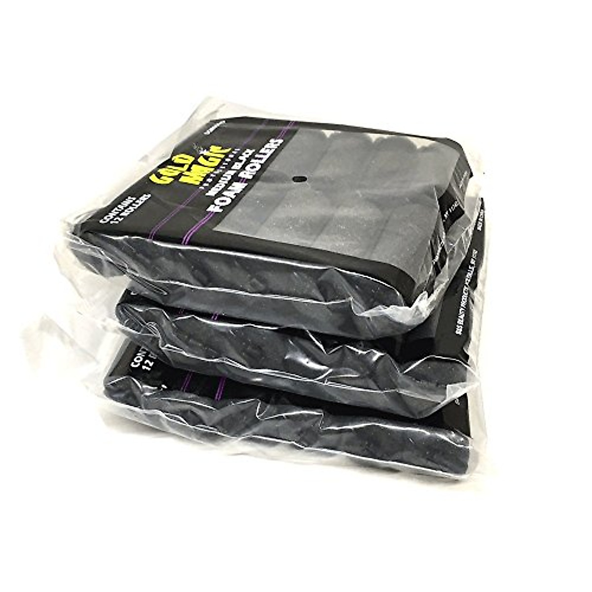 36 Piece Black Foam Sponge Hair Rollers Small Size (36PC)