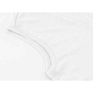 BGOWATU Women's Golf Polo Shirts Sleeveless Zip Up Collarless UPF 50+ Tennis T-Shirt Lightweight Quick Dry White L