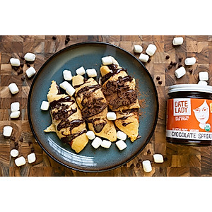 Organic Chocolate Date Spread | Vegan, Paleo, Gluten Free & Kosher, No Added Sugar, No Preservatives (1 Jar) Cocoa Spread Perfect For Dipping Fruit and Using as a Sauce on Ice Cream.